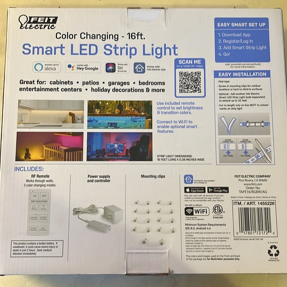 Wall Decor | Nib Feit Electric Smart Lef Strip Lights | Poshmark